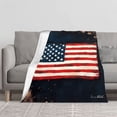 Durable Soft & Warm Flannel Blanket - Cozy American Flag Design Perfect ...