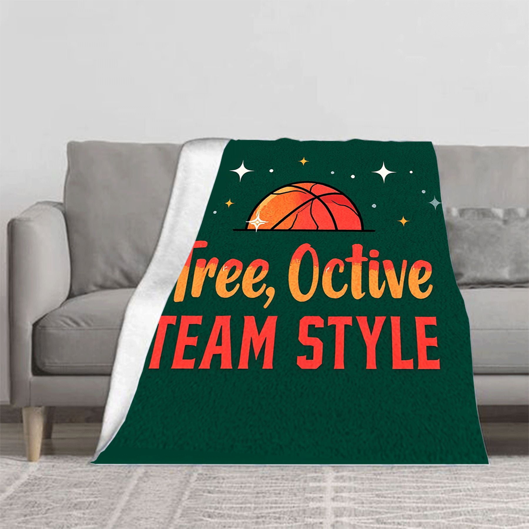 Durable Soft & Warm Flannel Blanket - Cozy Basketball & Sunset Design ...