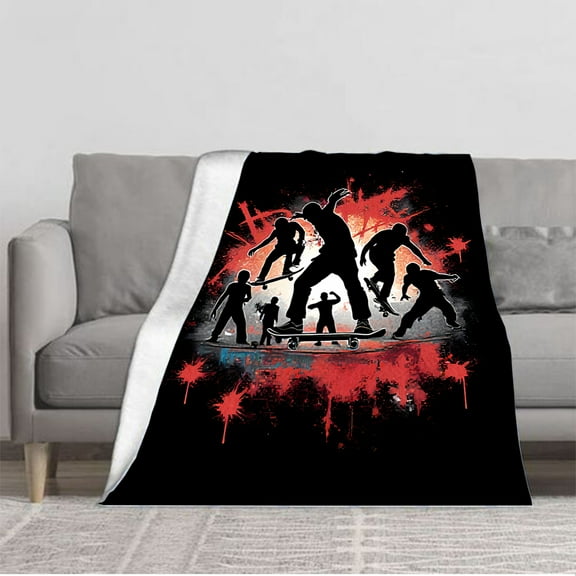 Durable Soft & Warm Flannel Blanket - Cozy Urban Graffiti Design for ...