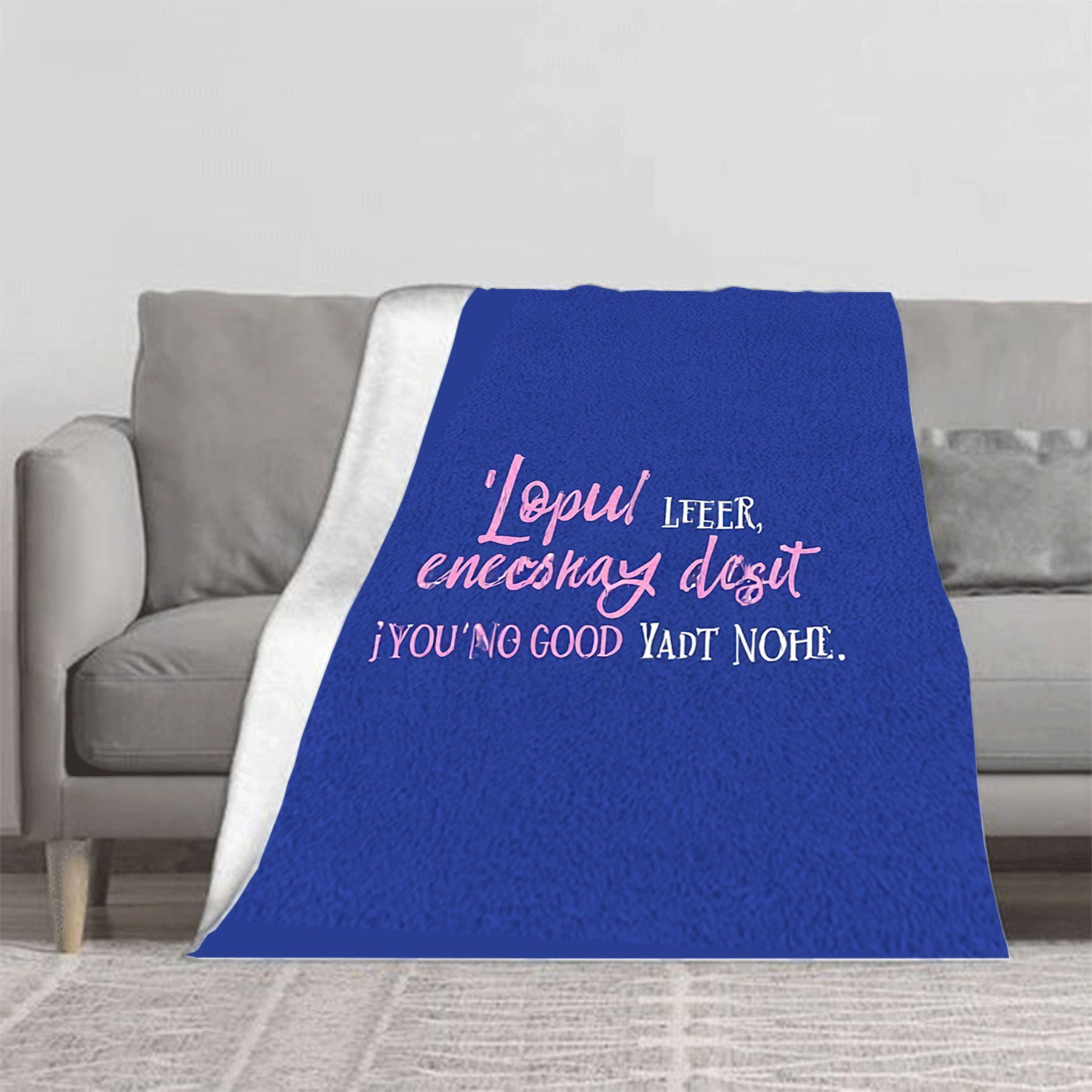 Durable Soft & Warm Flannel Blanket - Cozy Blue Textured Design Perfect ...