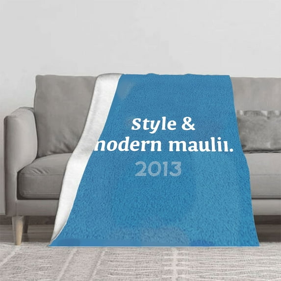 Durable Soft & Warm Flannel Blanket - Cozy Blue Textured Design for ...