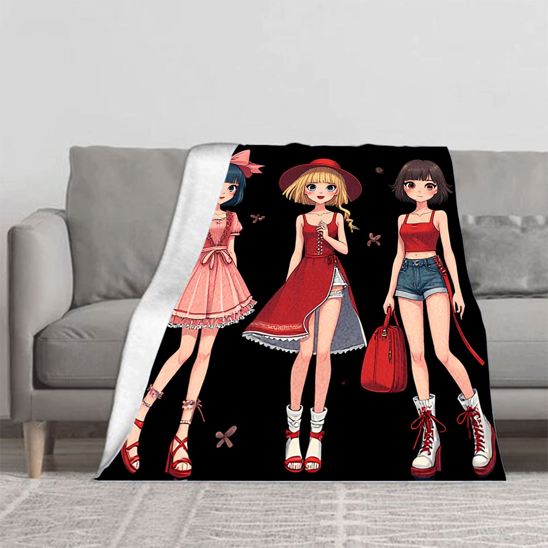 Durable Soft & Warm Flannel Blanket - Cozy Butterfly Pattern Design for ...