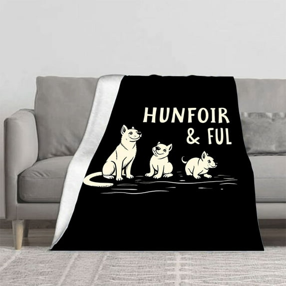 Durable Soft & Warm Flannel Blanket - Cozy Cartoon Dog Design for Sofa ...
