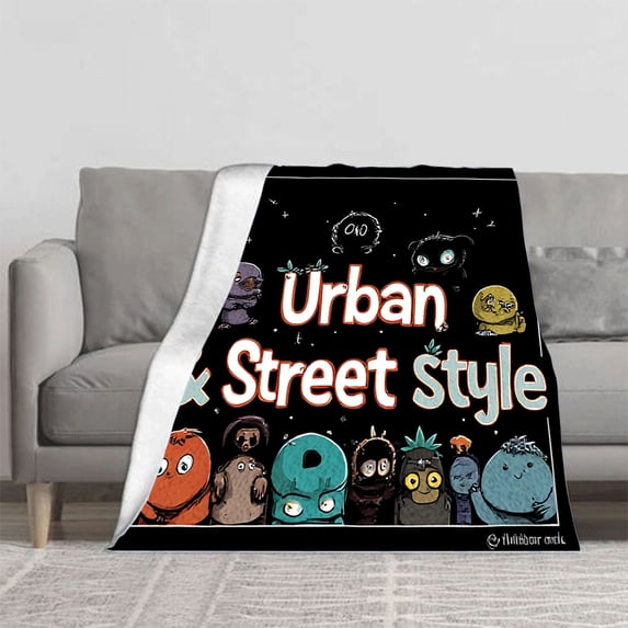 Durable Soft & Warm Flannel Blanket - Cozy Cartoon Pattern Design for ...