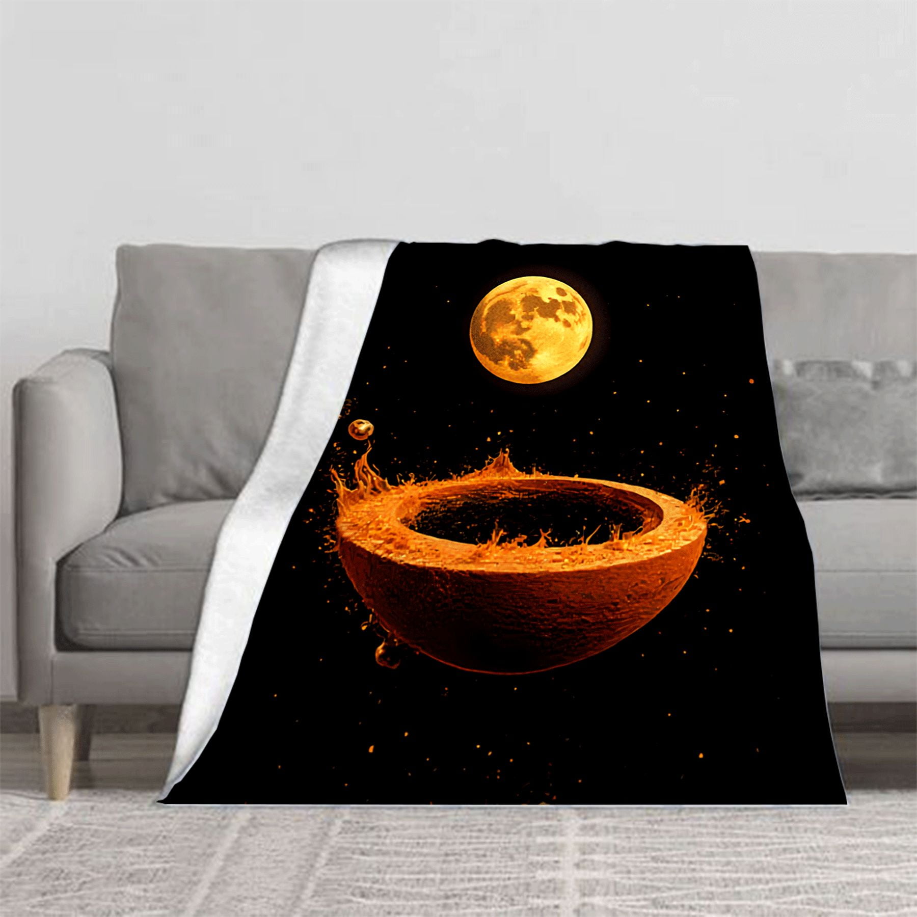 Durable Soft & Warm Flannel Blanket - Cozy Celestial Design with ...