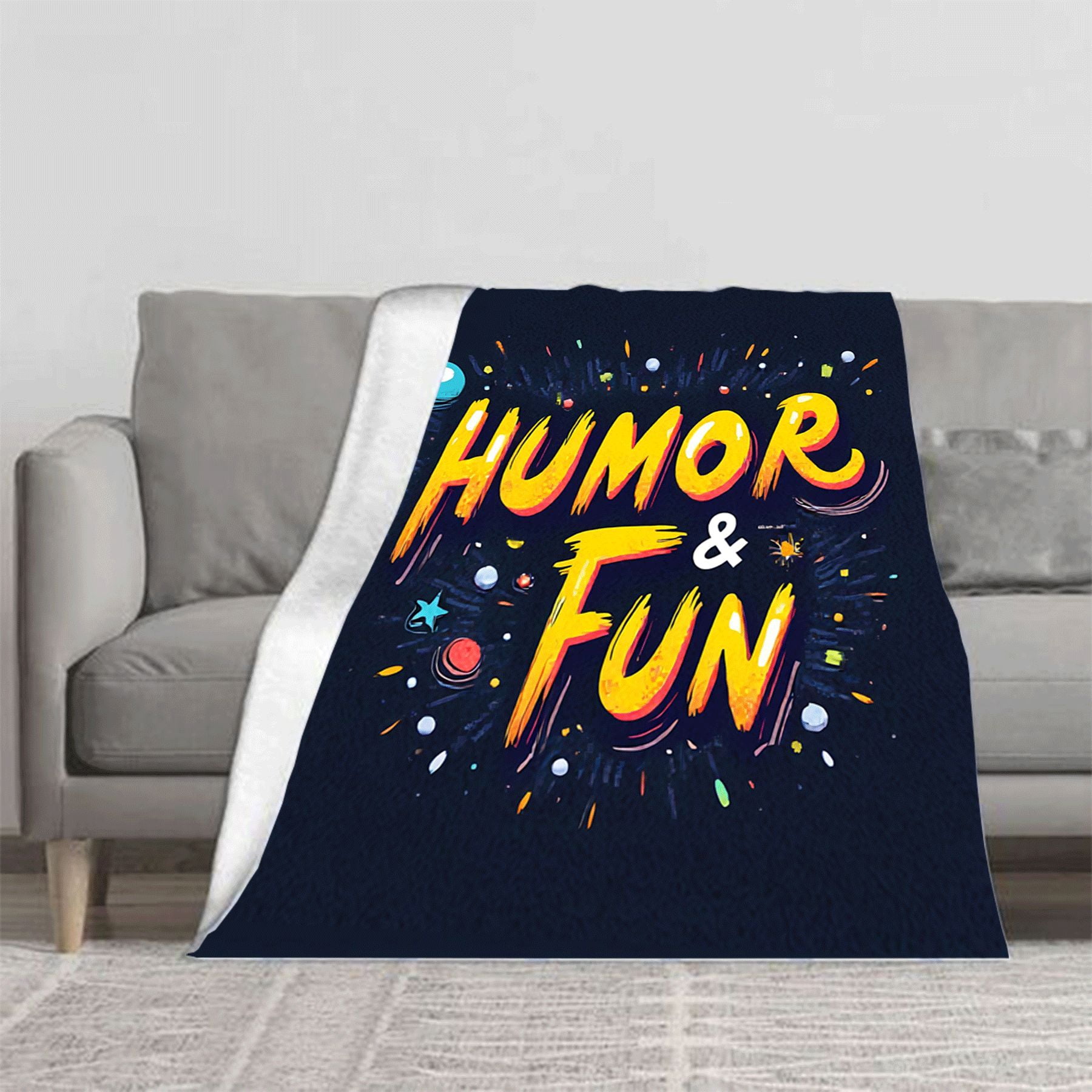 Durable Soft & Warm Flannel Blanket - Cozy Colorful Design with ...