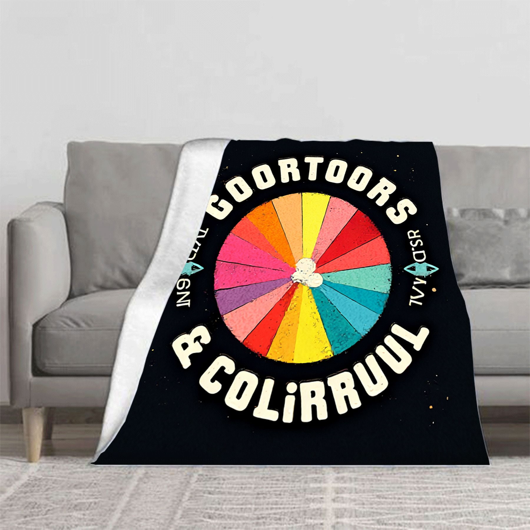 Durable Soft & Warm Flannel Blanket - Cozy Colorful Palette Design for ...