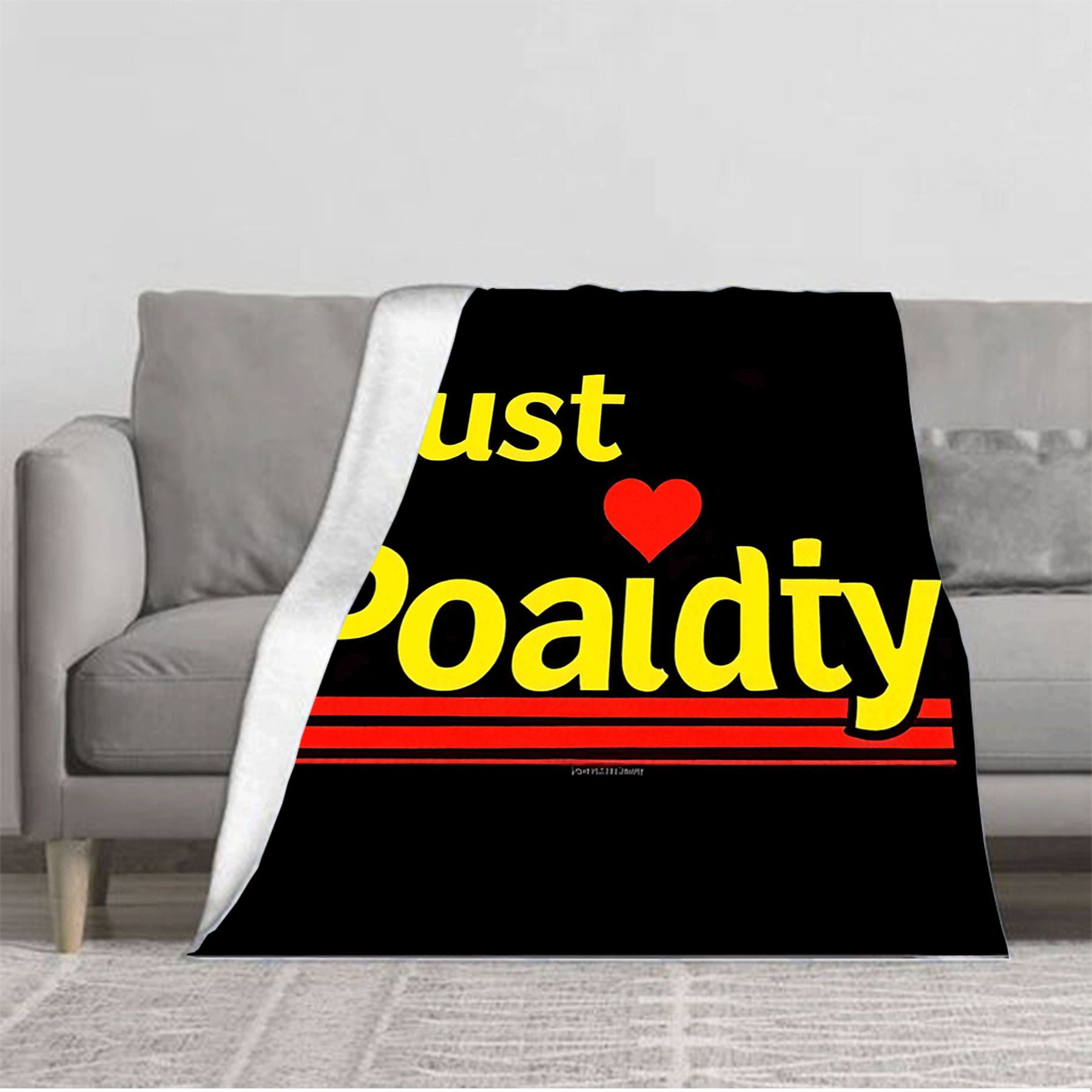 Durable Soft & Warm Flannel Blanket - Cozy Design with Bold Yellow Text ...
