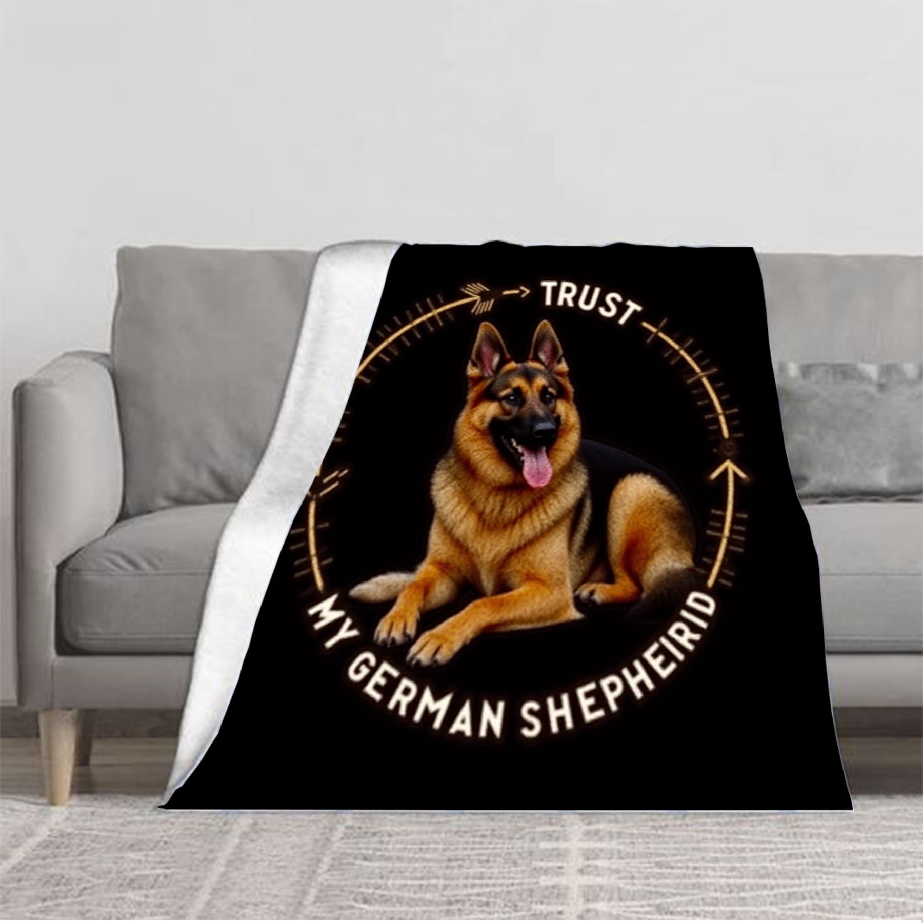 Durable Soft & Warm Flannel Blanket - Cozy Design with Circular Arrows ...