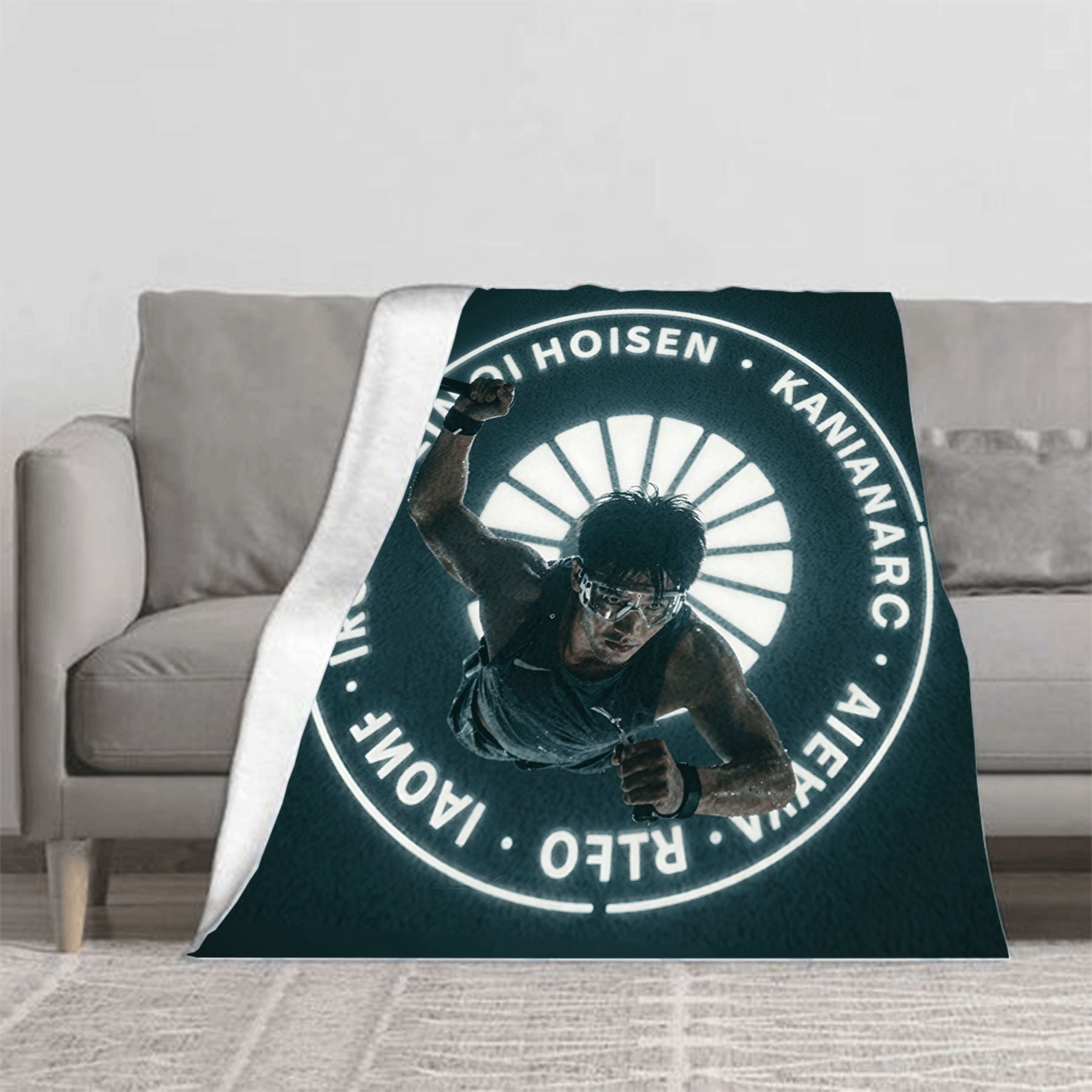 Durable Soft & Warm Flannel Blanket - Cozy Design with Circular Light ...