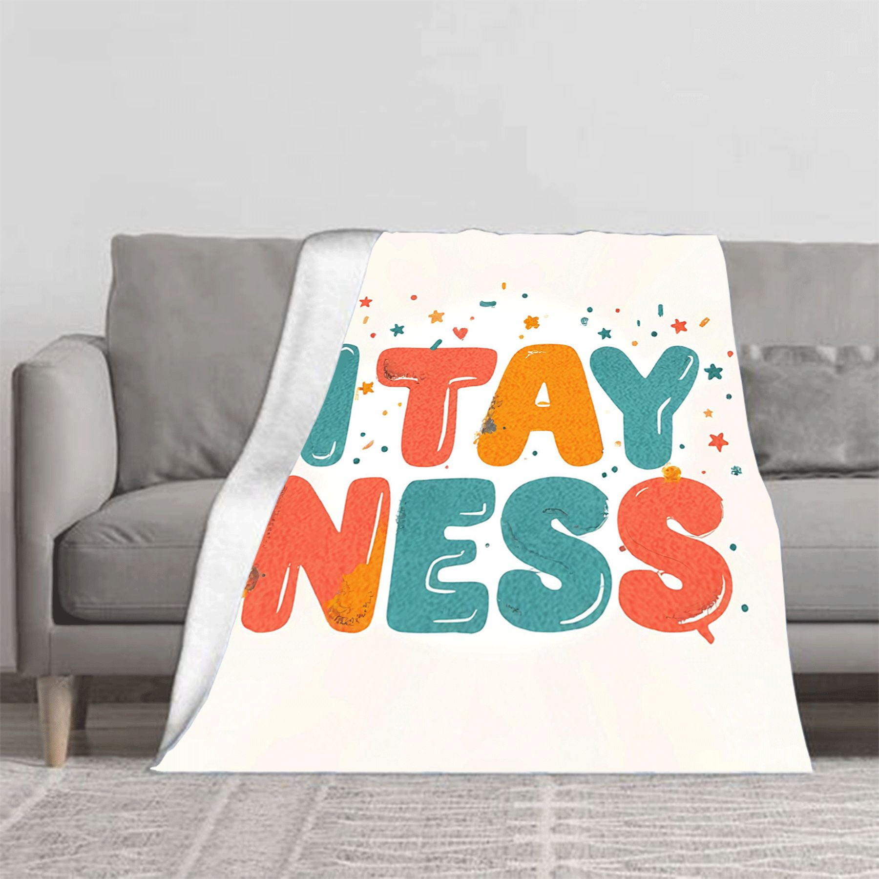 Durable Soft & Warm Flannel Blanket - Cozy Design with Colorful Pattern ...