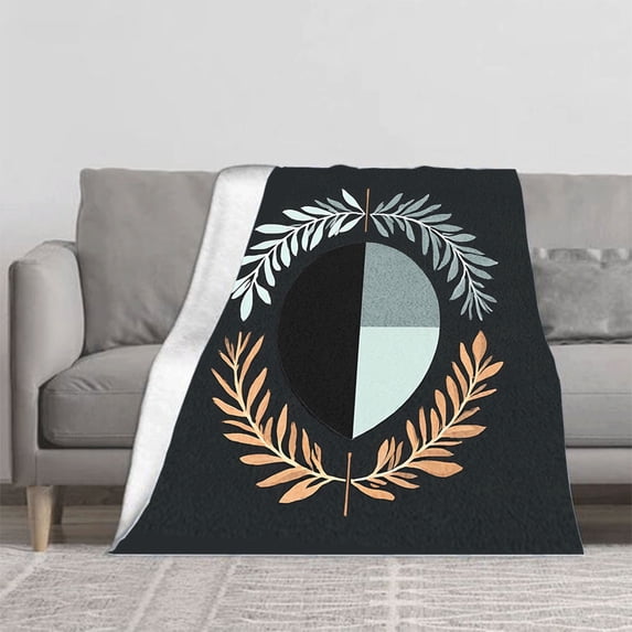 Durable Soft & Warm Flannel Blanket - Cozy Design with Elegant Black ...