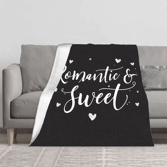 Durable Soft & Warm Flannel Blanket - Cozy Design with Elegant Cursive ...