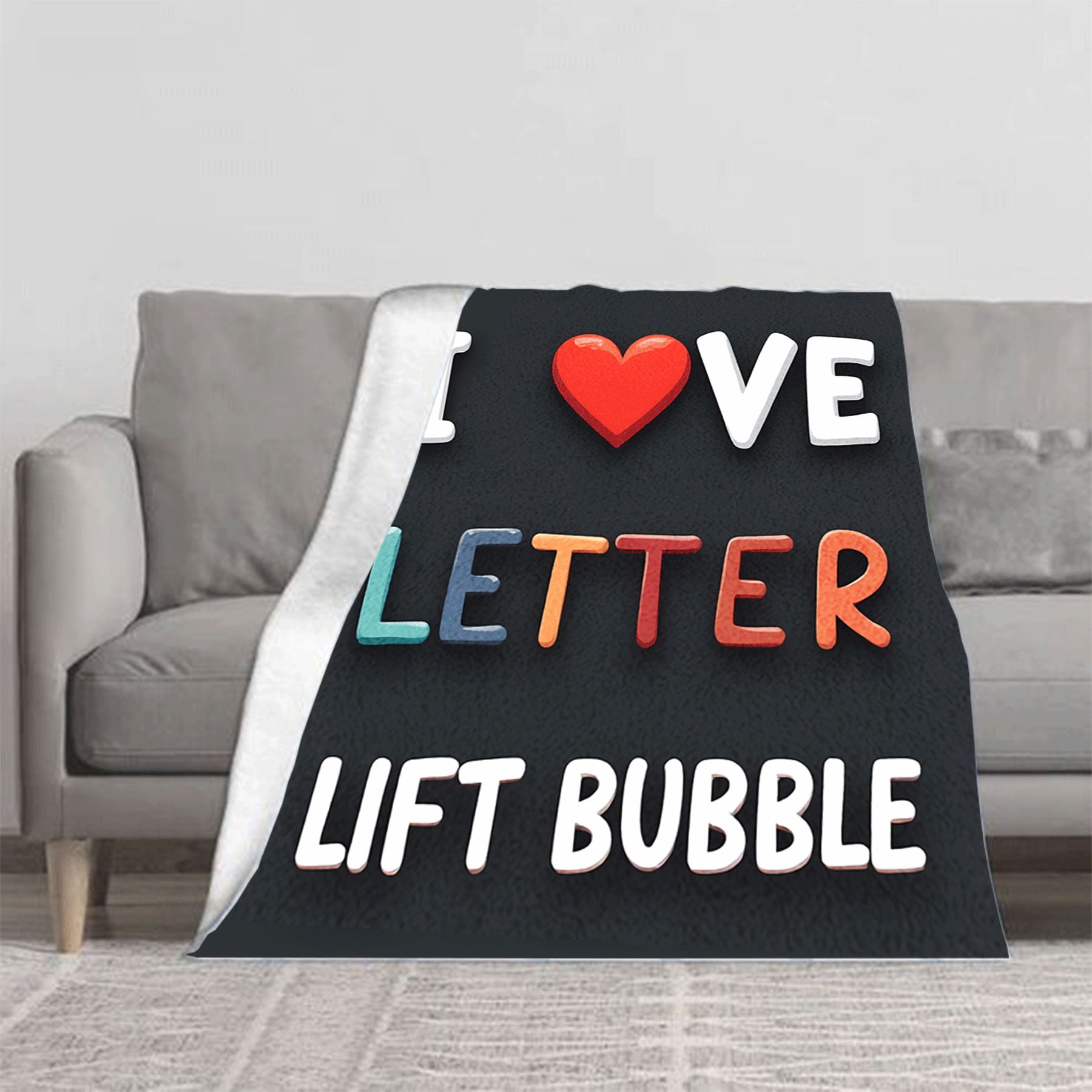 Durable Soft & Warm Flannel Blanket - Cozy Design with Playful Text ...