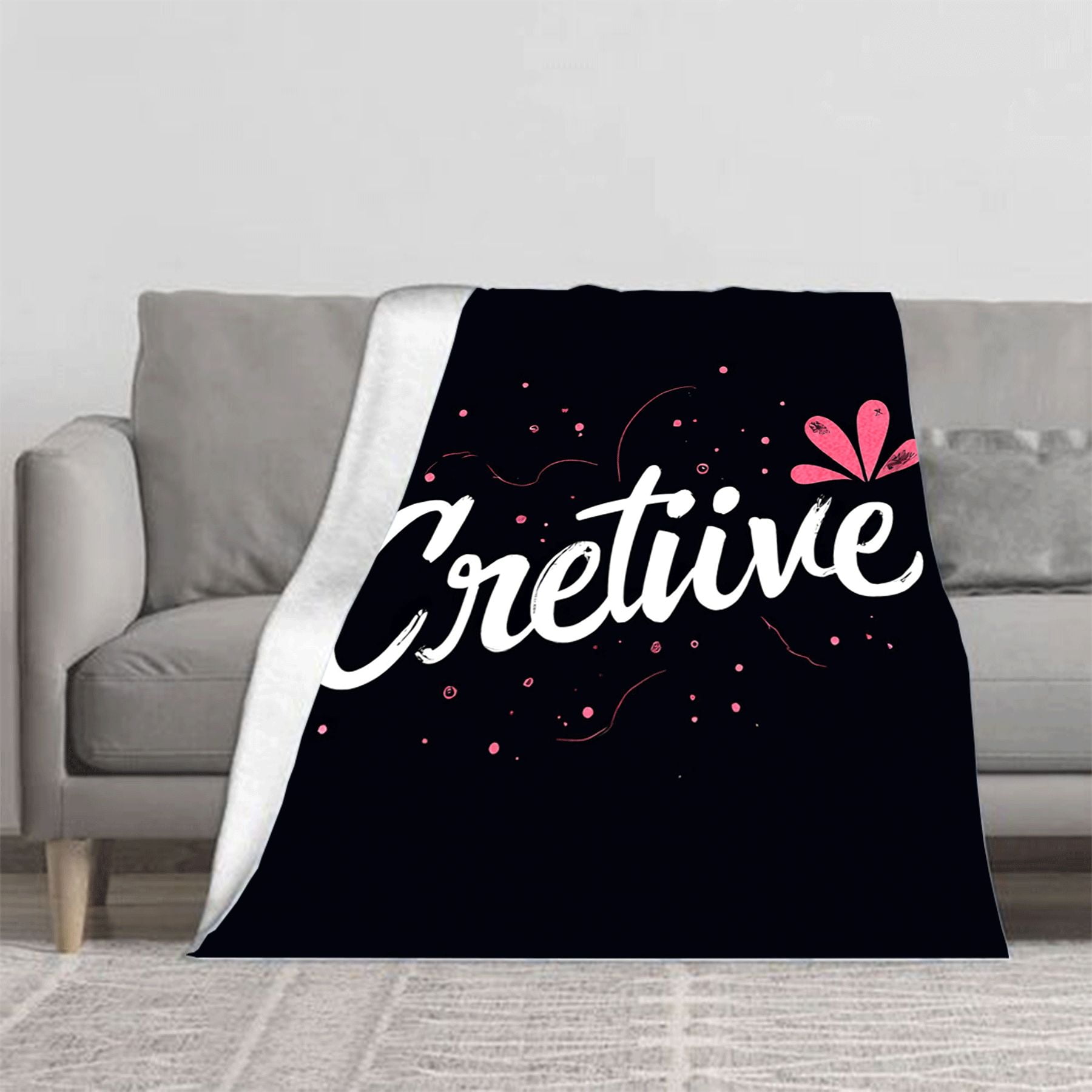 Durable Soft & Warm Flannel Blanket - Cozy Design with Stylish Cursive ...