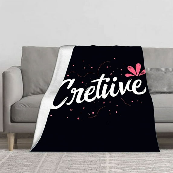 Durable Soft & Warm Flannel Blanket - Cozy Design with Stylish Cursive ...