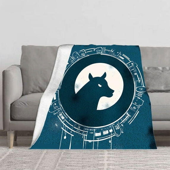 Durable Soft & Warm Flannel Blanket - Cozy Dog Silhouette Design ...