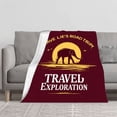 Durable Soft & Warm Flannel Blanket - Cozy Elephant Silhouette Design ...