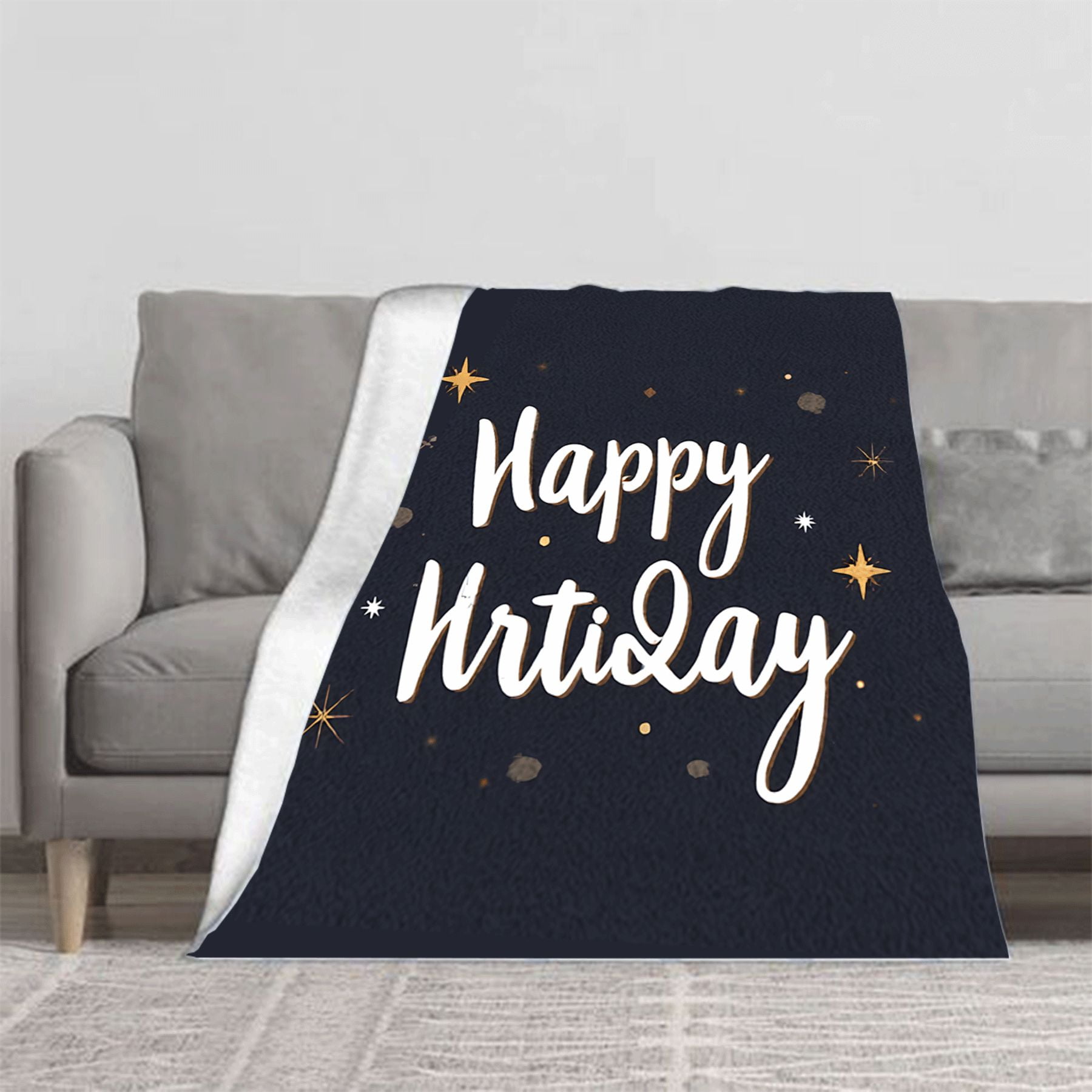 Durable Soft & Warm Flannel Blanket - Cozy Festive Design with Elegant ...