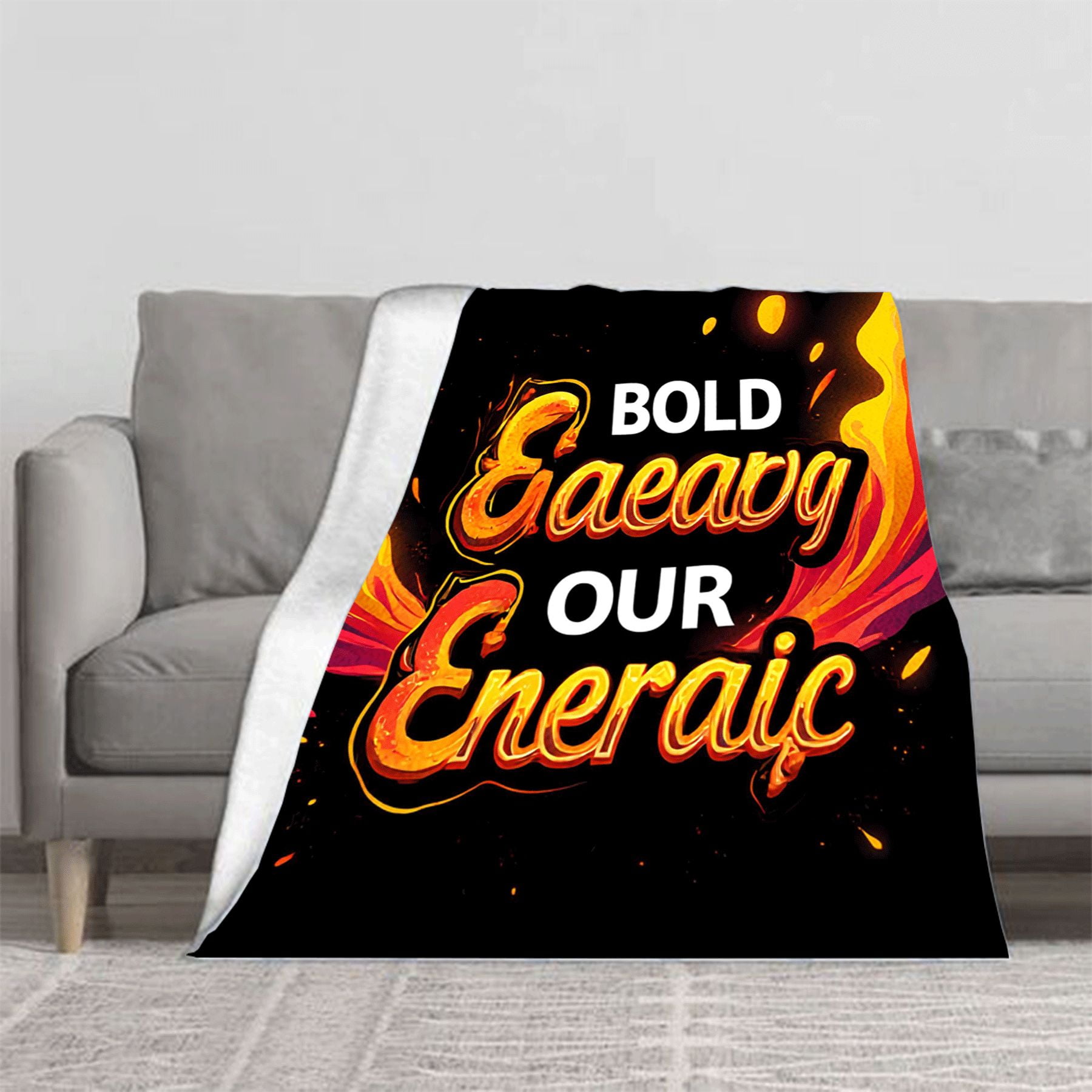 Durable Soft & Warm Flannel Blanket - Cozy Fire-Inspired Design for ...