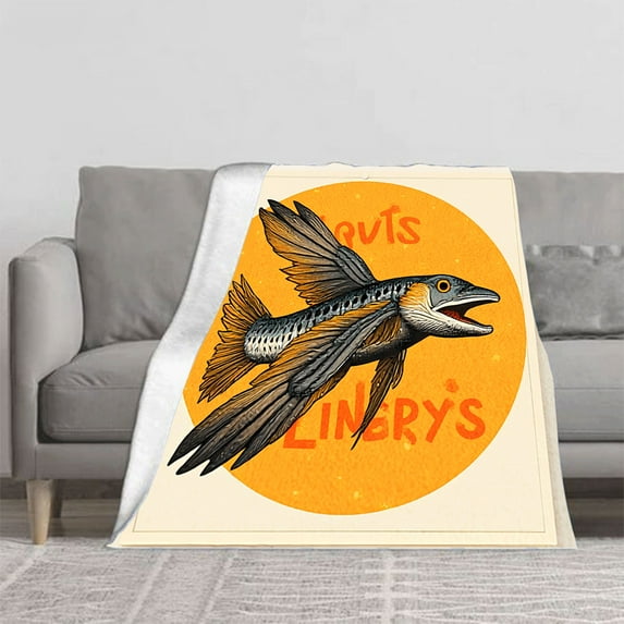 Durable Soft & Warm Flannel Blanket - Cozy Fish Design for Sofa Travel ...