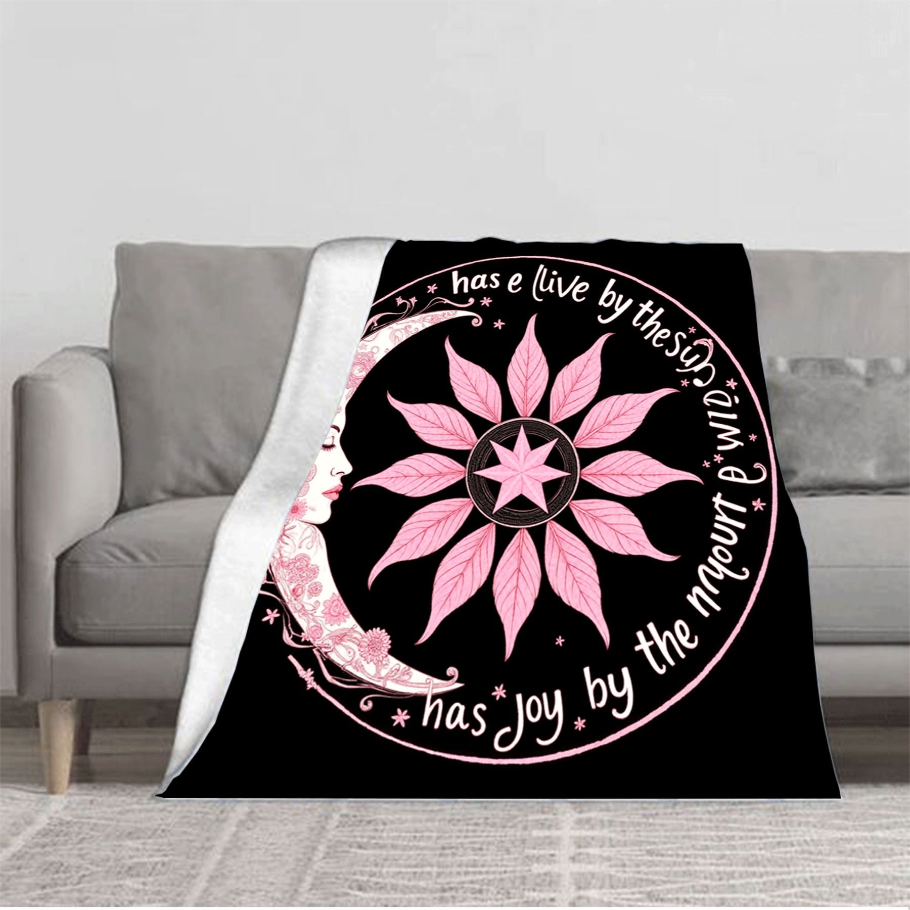 Durable Soft & Warm Flannel Blanket - Cozy Floral Design for Sofa ...