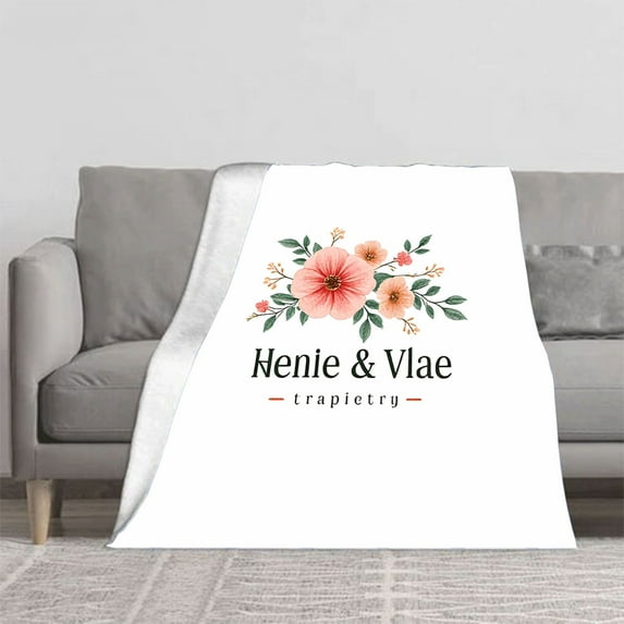 Durable Soft & Warm Flannel Blanket - Cozy Floral Design with Pink ...