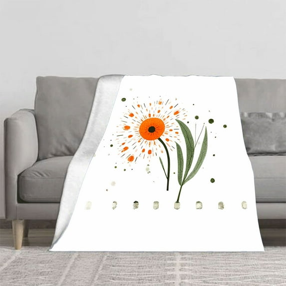 Durable Soft & Warm Flannel Blanket - Cozy Floral Pattern Design ...