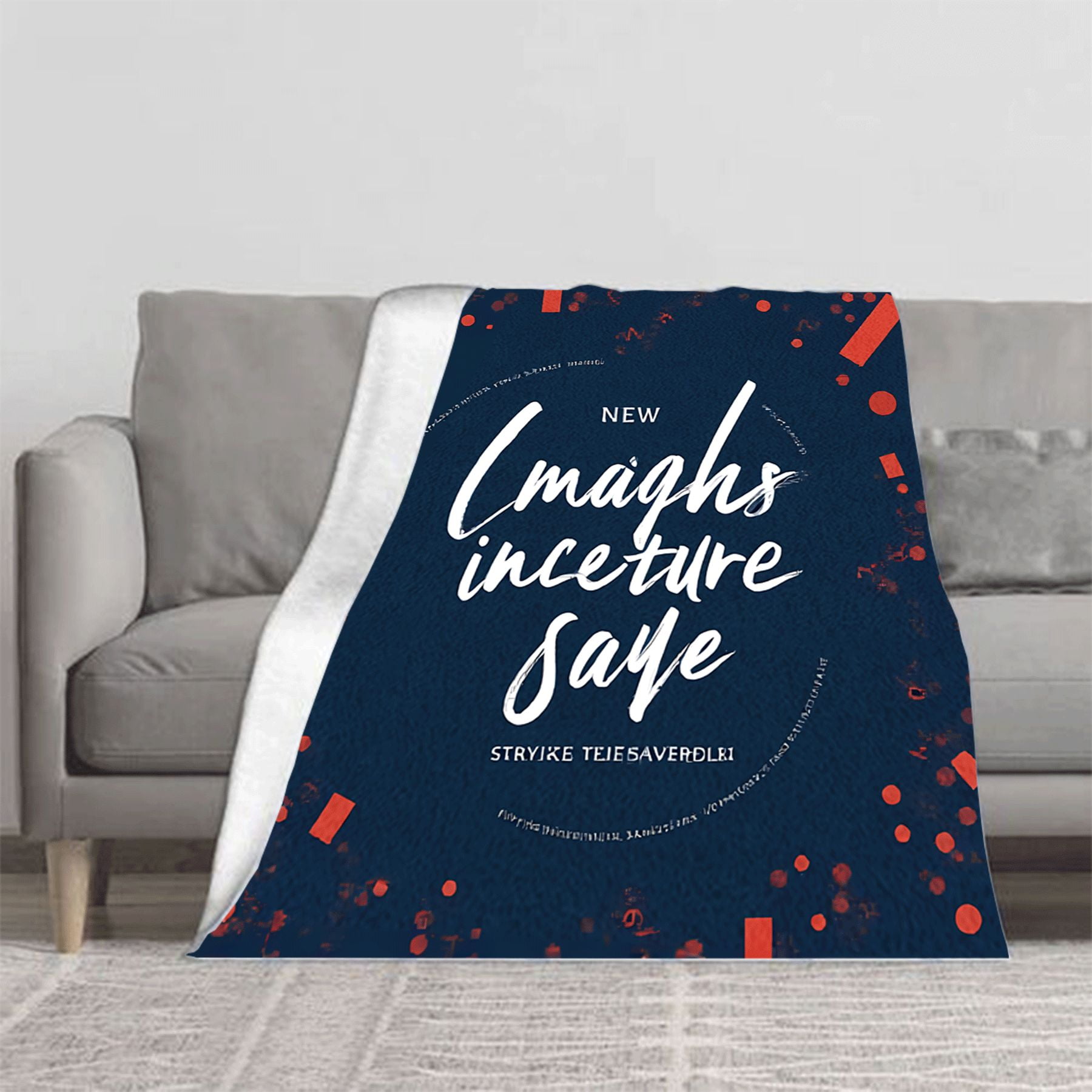 Durable Soft & Warm Flannel Blanket - Cozy Geometric Design for Sofa ...