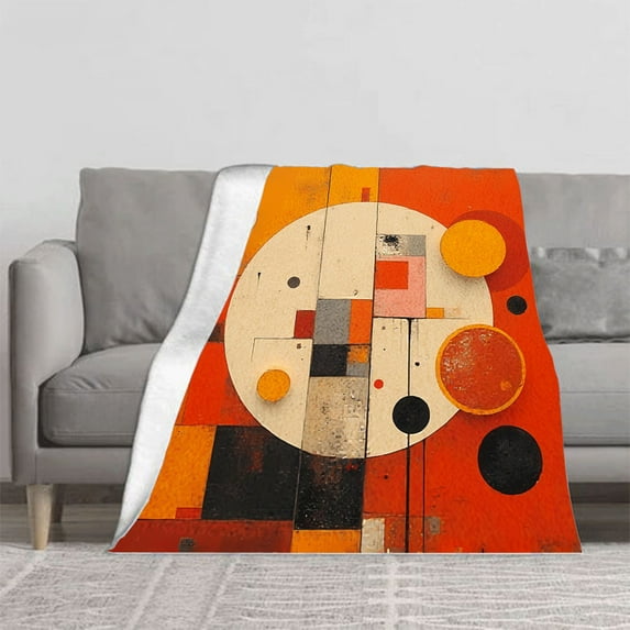 Durable Soft & Warm Flannel Blanket - Cozy Geometric Pattern Design for ...