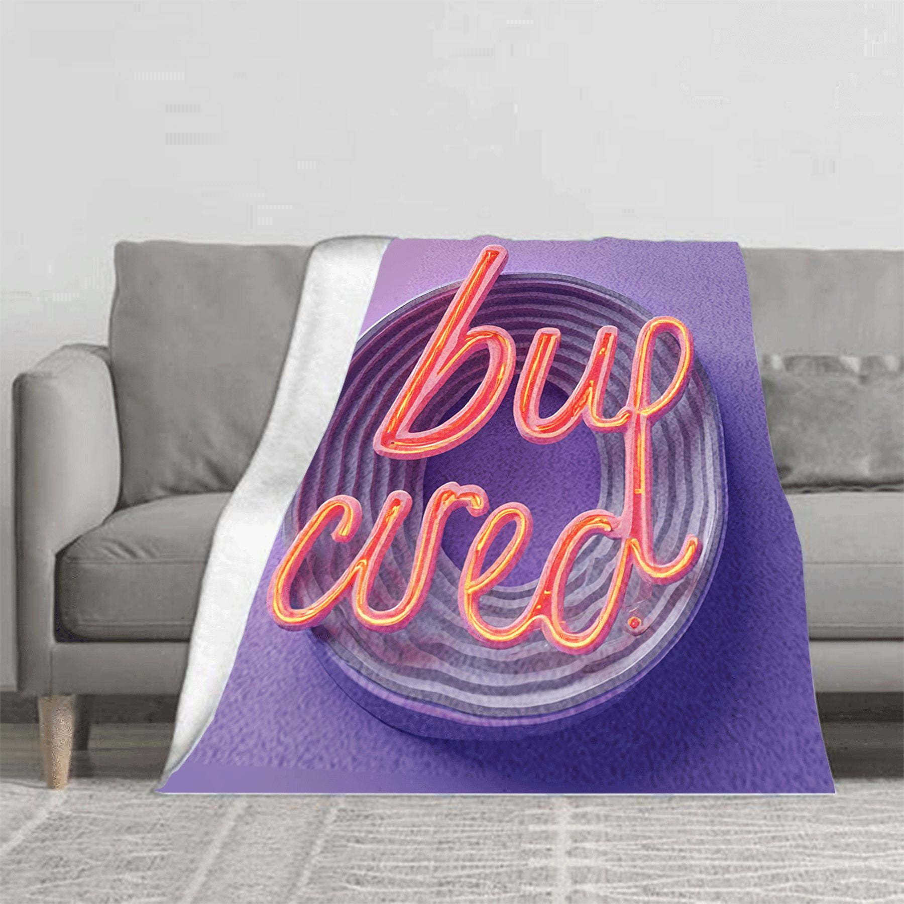 Durable Soft & Warm Flannel Blanket - Cozy Gradient Design for Sofa ...