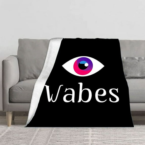 Durable Soft & Warm Flannel Blanket - Cozy Gradient Eye Design in Blue ...