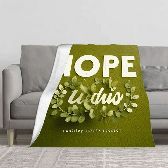 Durable Soft & Warm Flannel Blanket - Cozy Green Textured Design with ...