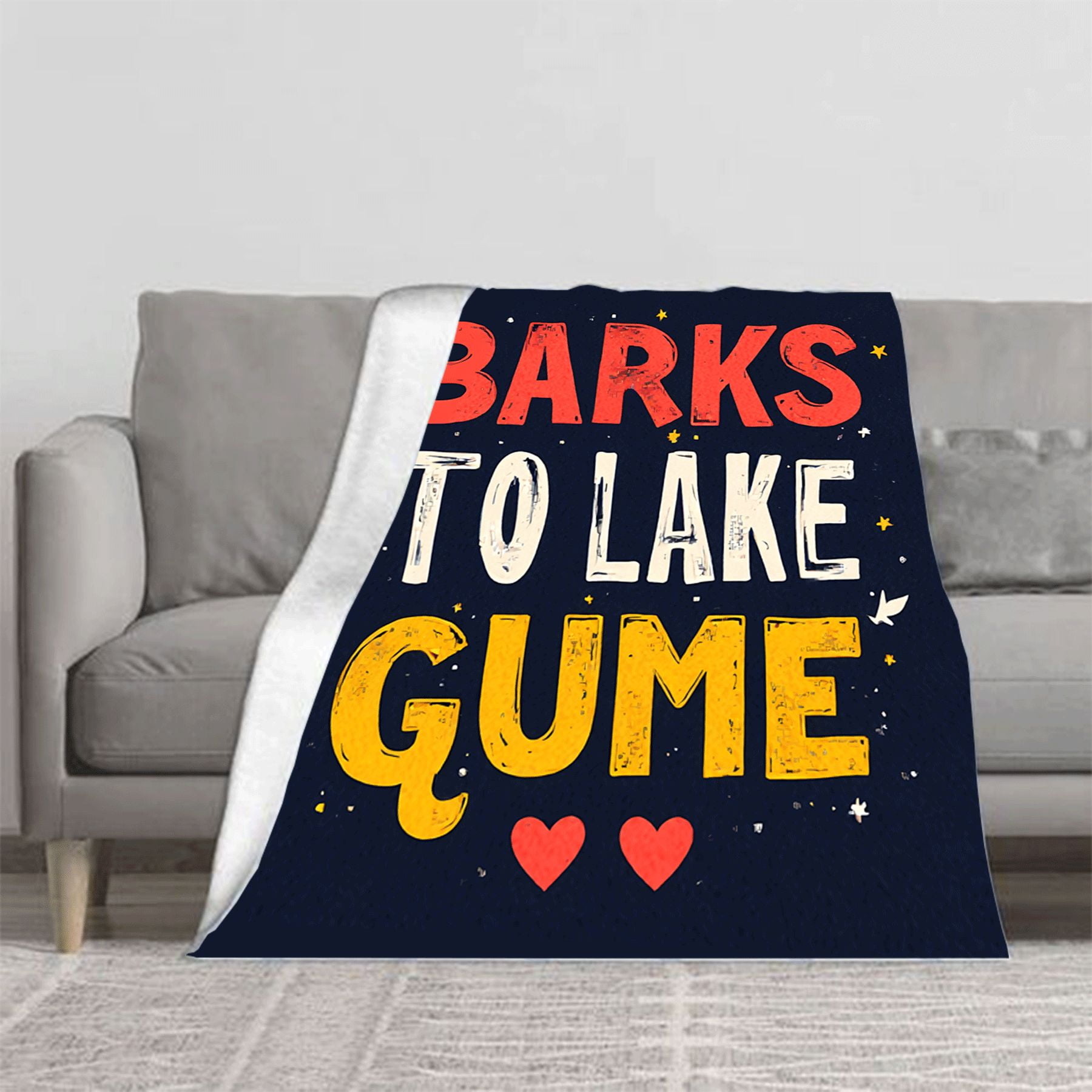 Durable Soft & Warm Flannel Blanket - Cozy Hand - Drawn Design with ...