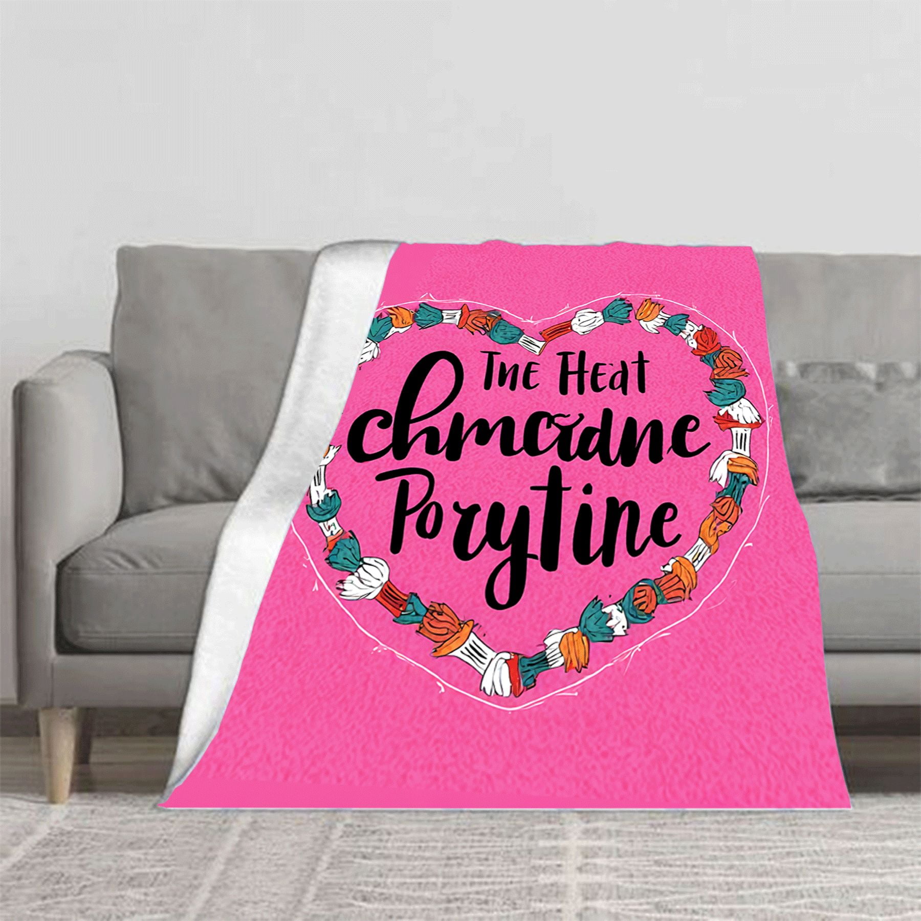 Durable Soft & Warm Flannel Blanket - Cozy Heart Pattern Design with ...