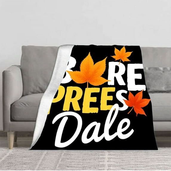 Durable Soft & Warm Flannel Blanket - Cozy Leaf Design for Sofa Travel ...