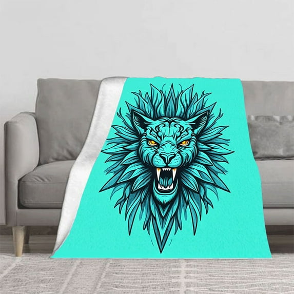 Durable Soft & Warm Flannel Blanket - Cozy Leaf Pattern Design Perfect ...