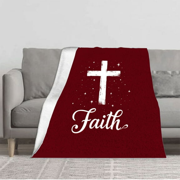 Durable Soft & Warm Flannel Blanket - Cozy Red Moon Design with ...