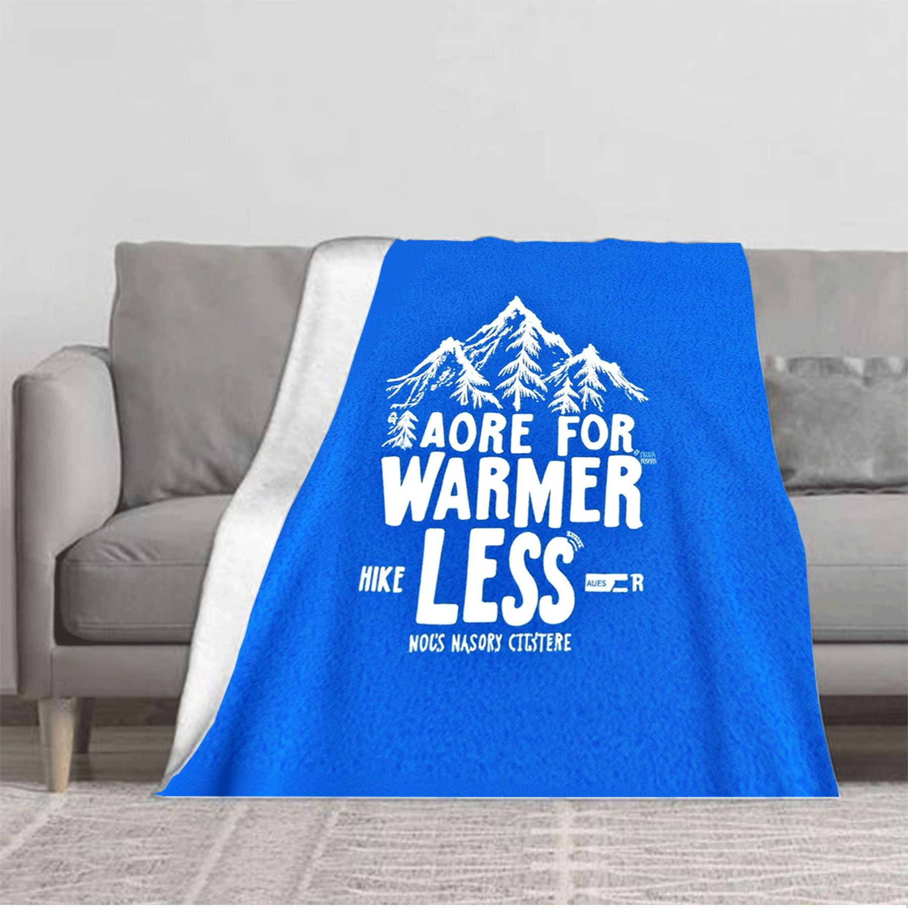 Durable Soft & Warm Flannel Blanket - Cozy Mountain & Pine Tree Design ...