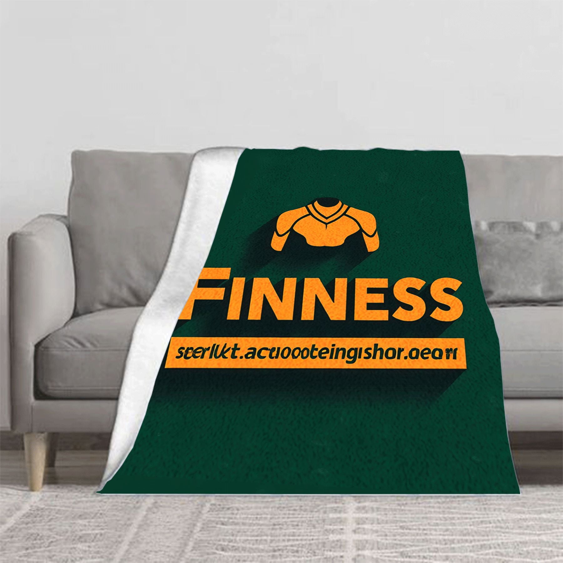Durable Soft & Warm Flannel Blanket - Cozy Orange Sports Jersey Design ...
