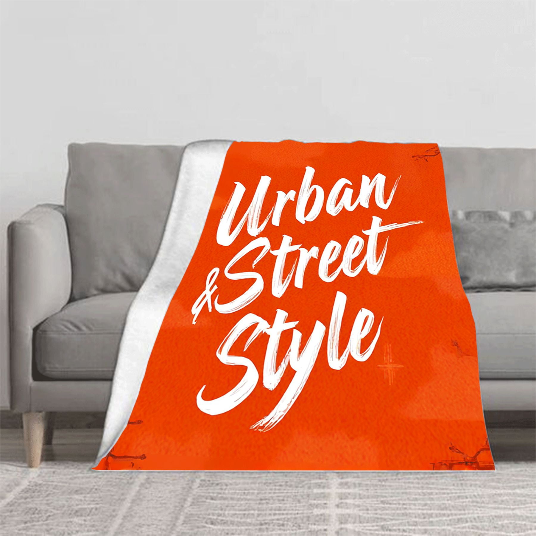 Durable Soft & Warm Flannel Blanket - Cozy Orange Urban & Street Style ...