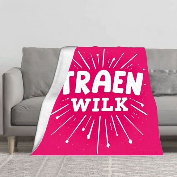 Durable Soft & Warm Flannel Blanket - Cozy Pink Design for Sofa Travel ...