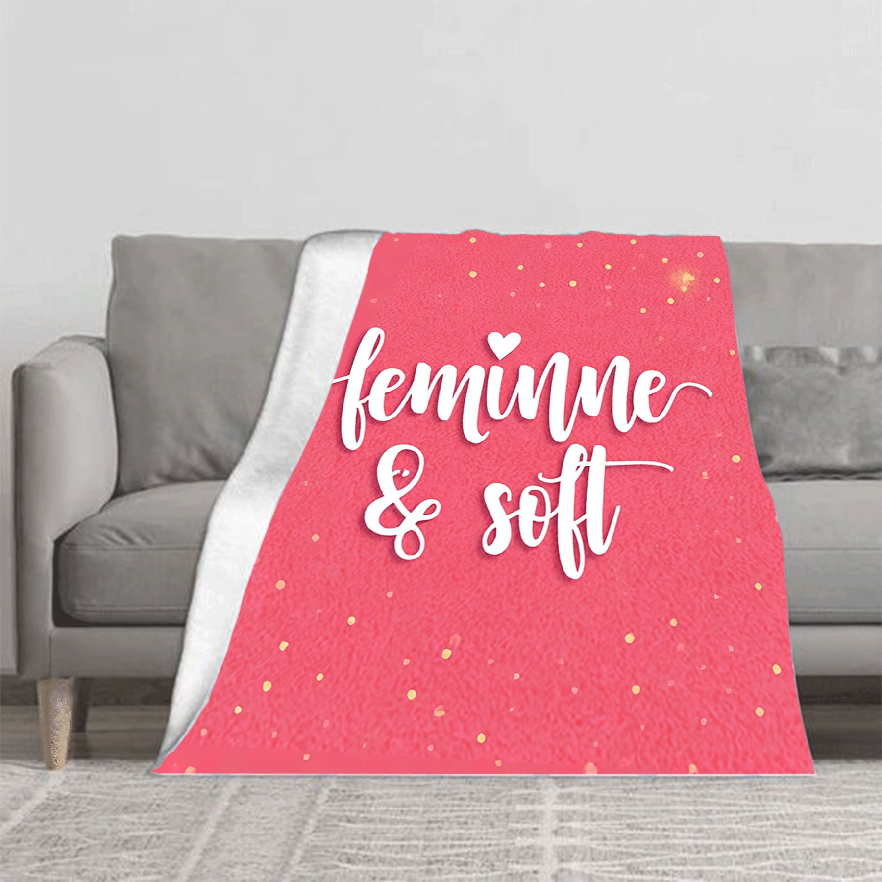 Durable Soft & Warm Flannel Blanket - Cozy Pink Textured Design with ...