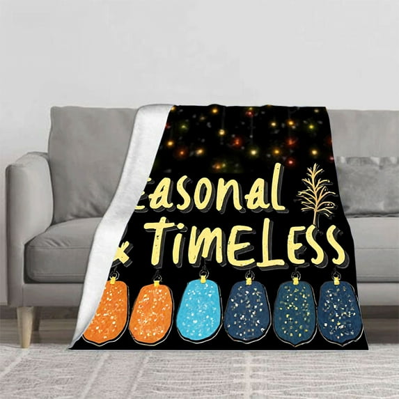 Durable Soft & Warm Flannel Blanket - Cozy Pumpkin Pattern Design for ...