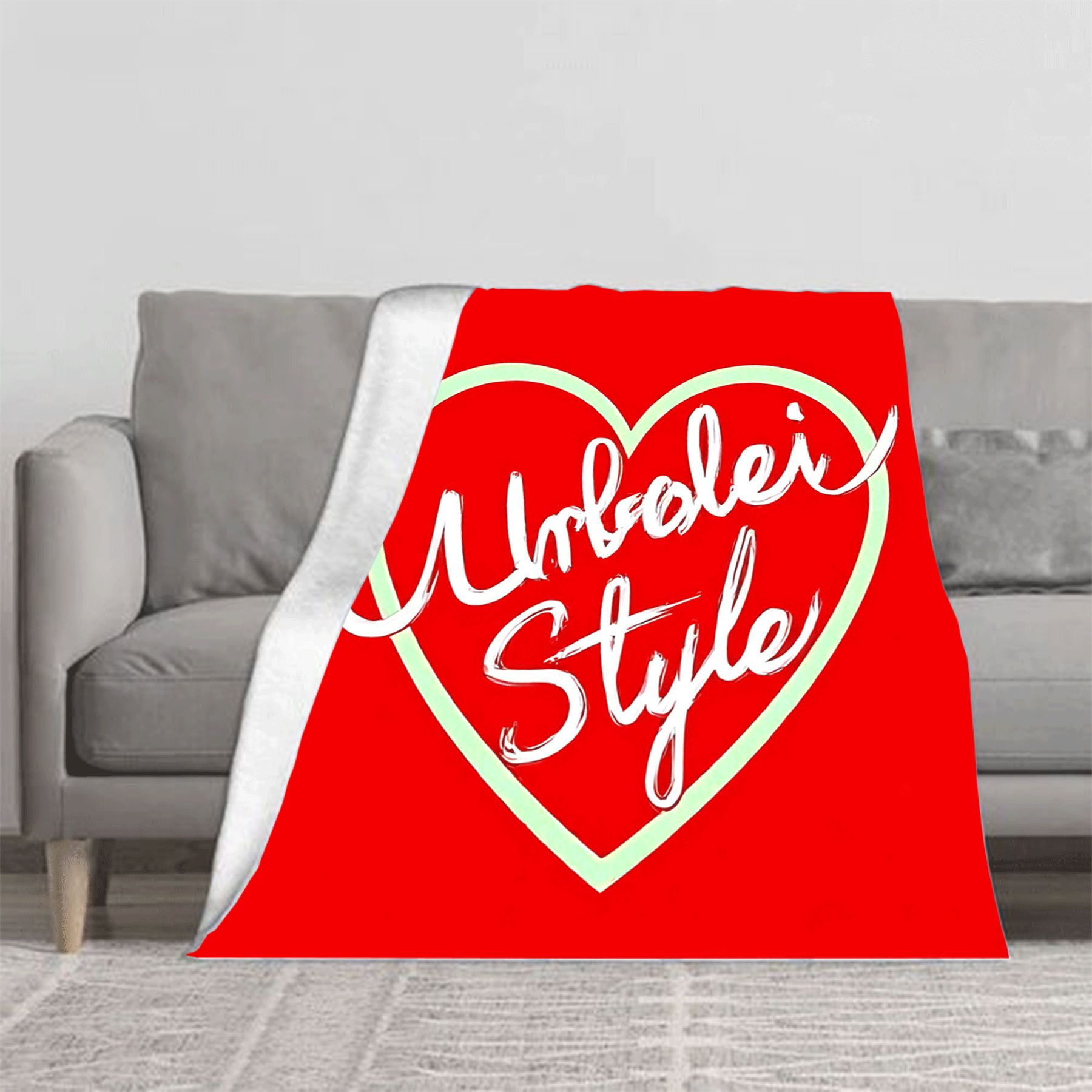 Durable Soft & Warm Flannel Blanket - Cozy Red Heart Design with ...