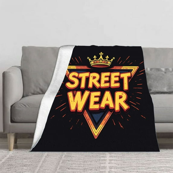 Durable Soft & Warm Flannel Blanket - Cozy Retro Comic Style Design ...