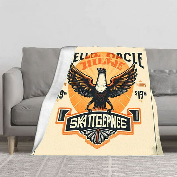 Durable Soft & Warm Flannel Blanket - Cozy Retro Design for Sofa Travel ...