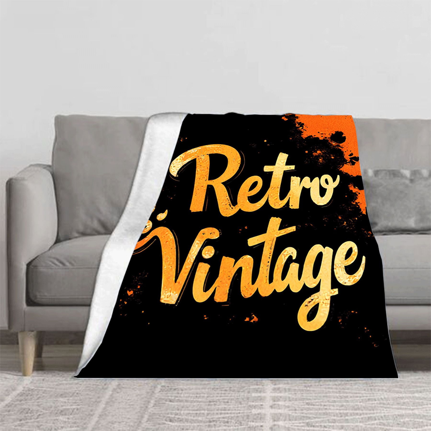 Durable Soft & Warm Flannel Blanket - Cozy Retro & Vintage Design with ...