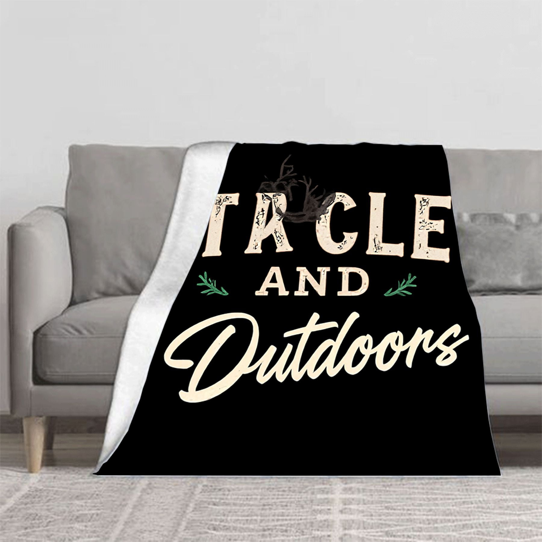 Durable Soft & Warm Flannel Blanket - Cozy Rustic Design with Deer ...