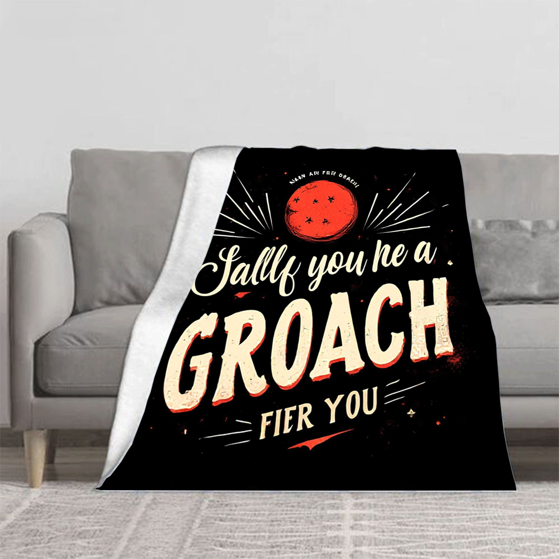 Durable Soft & Warm Flannel Blanket - Cozy Space-Themed Design with Red ...